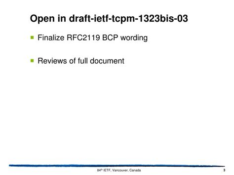 PPT RFC1323bis TCP Extensions For High Performance PowerPoint Presentation ID 2632506