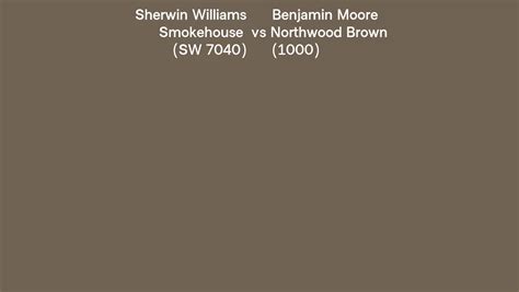 Sherwin Williams Smokehouse Sw 7040 Vs Benjamin Moore Northwood Brown
