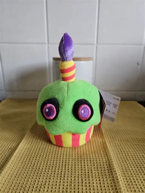 Five Nights At Freddys Fnaf Neon Blacklight Cupcake Plush Authentic