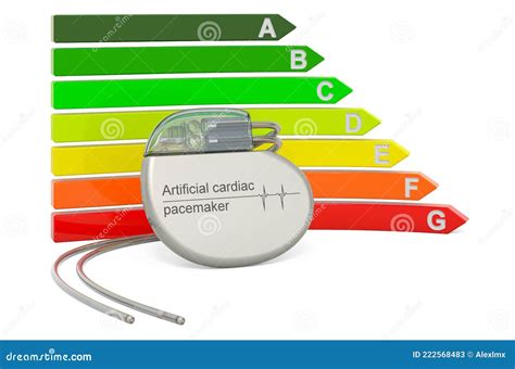 Artificial Cardiac Pacemaker With Energy Efficiency Chart 3d Rendering