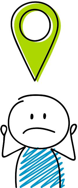 혼란된 Stickman 있는 지도 핀 아이콘입니다 벡터입니다 공유 개념에 대한 스톡 벡터 아트 및 기타 이미지 공유 개념
