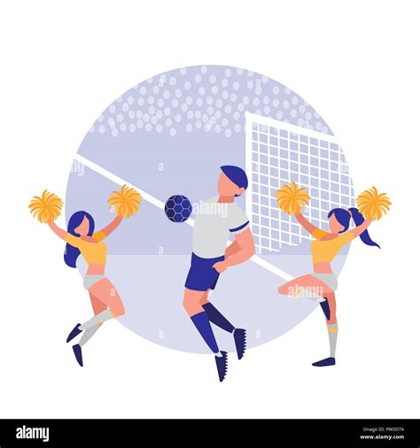 College Football Cheerleader Player Stock Vector Images Alamy