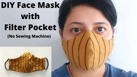 Make Fabric Face Mask At Home Diy Mask With Filter Pocket Easy Sew