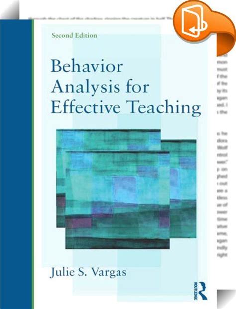 Behavior Analysis For Effective Teaching This Book Shows Teachers And Other Human Service