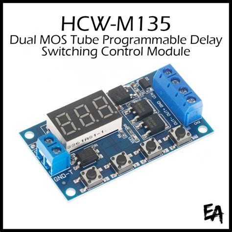 Jual Hcw M135 Delay Relay Module Dual Mosfet Output Display Led Digital