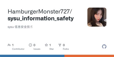 Github Hamburgermonster Sysu Information Safety Sysu