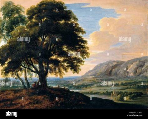 Jacques D Arthois Landscape With Shepherd Stock Photo Alamy