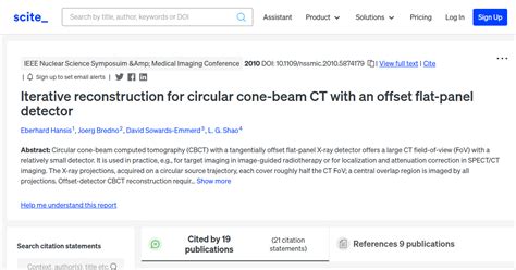 iterative reconstruction for circular cone beam ct with an offset flat