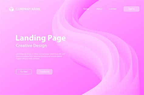 Template Halaman Arahan Desain Abstrak Fluid Pada Latar Belakang