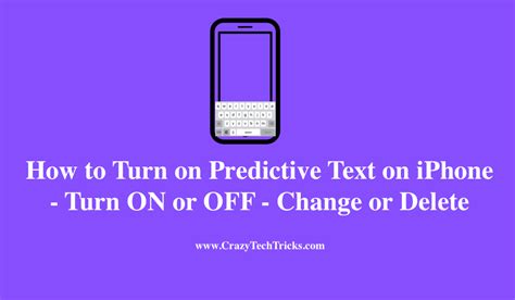 How To Turn On Predictive Text On IPhone Turn ON Or OFF Change Or