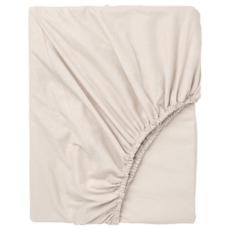 Dvala Fitted Sheet Beige Single Ikea