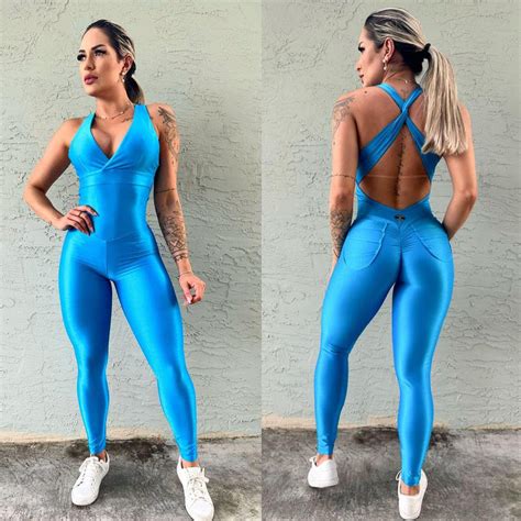Scrunch Booty Blue Wonder Jumpsuit Etsy