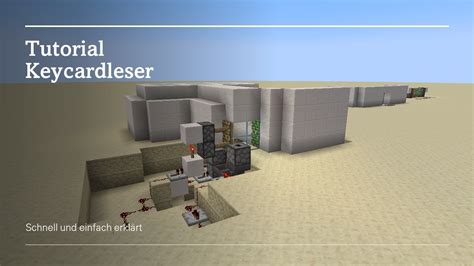 Redstone Tür Mit Keycardleser Tutorial Youtube