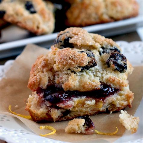 Sour Lemon Cherry Scones With Sour Cream Recipe Baking The Goods
