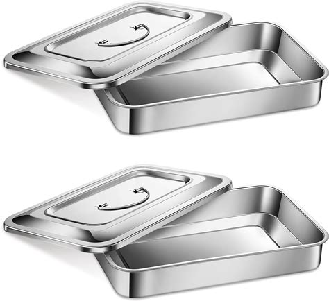 Fabbay 2 Pcs Medical Surgical Trays 201 Stainless Steel