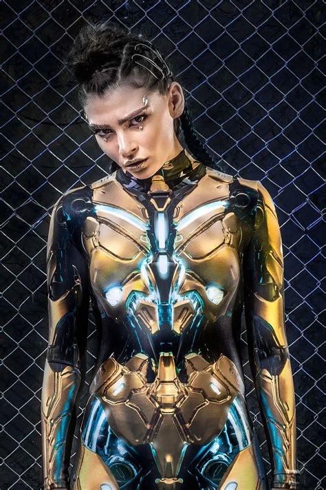 Futuristic 3d Printed Robot Armor Bodysuit Costume Queerks™
