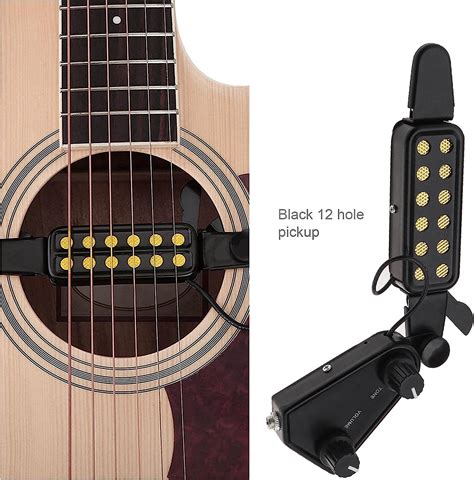12 Soundhole Guitar Pickup Acoustic Electric Transducer Preamp With