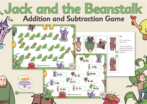 Eyfs Jack And The Beanstalk Addition And Subtraction Game Grammarsaurus