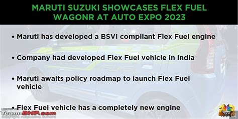 Marutis First Flex Fuel Prototype Wagon R Unveiled Team Bhp