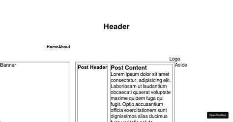 Html Sematics Codesandbox