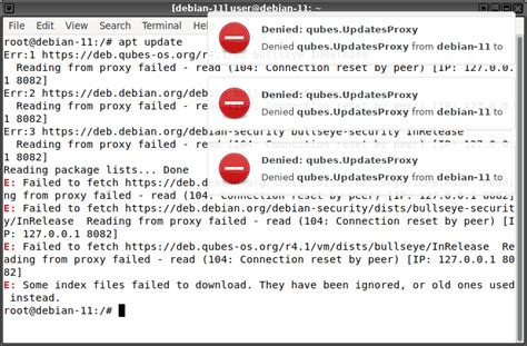cannot update reading from proxy failed user support qubes os forum