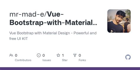Github Mr Mad E Vue Bootstrap With Material Design Vue Bootstrap With Material Design