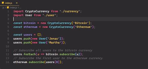 Javascript Building A Cryptocurrency App With The Observer Pattern