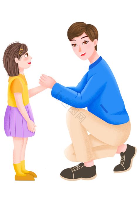 父亲节父女老父亲老人背影抱小孩png下载 包图网