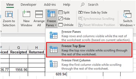 Lock The Top Row Header When Scrolling In Excel Google Sheets Automate Excel