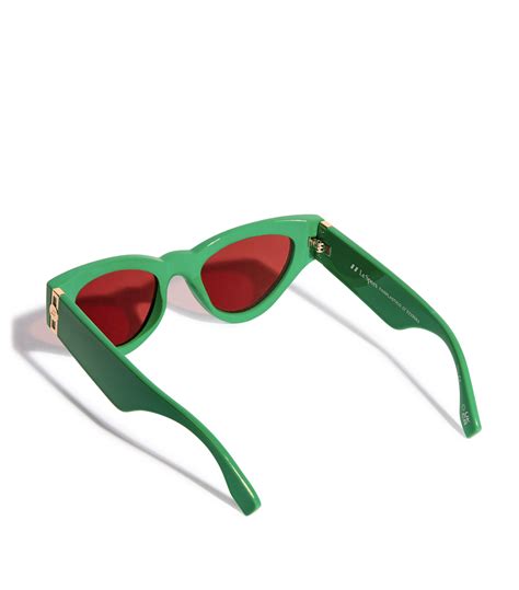 Le Specs Green Cat Eye Fanplastico Sunglasses Harrods Uk