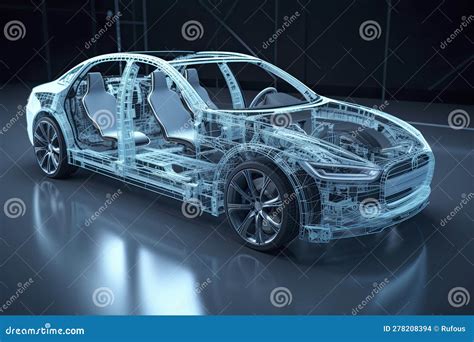Inside Electric Car D Render And Illustration Stock Illustration Illustration Of Innovation