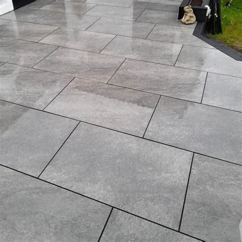 Hammerstone Nero Outdoor Porcelain Paving Tiles 900x600 20mm