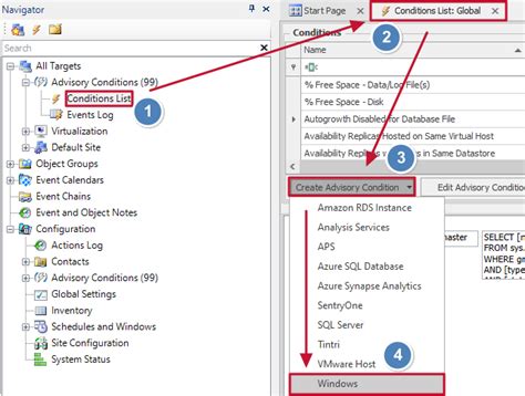 building sql sentry advisory conditions