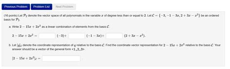 Solved Points Let P Denote The Vector Space Of All Chegg