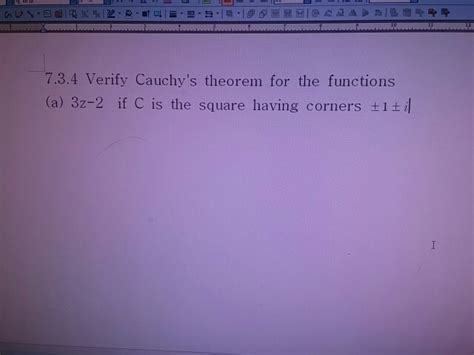solved 7 3 4 verify cauchy s theorem for the functions a