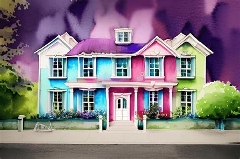 Premium Photo A Multicolored Building With Modern Architecture