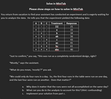 Please Show Steps On How To Solve In Minitab You