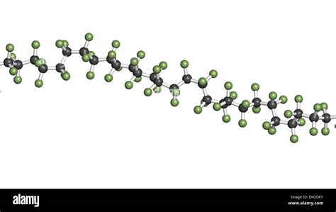 Polytetrafluoroethylene Ptfe Polymer Linear Fragment Detail Used As Lubricant And In Non