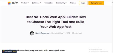 Top No Code Web App Builders Dronahq