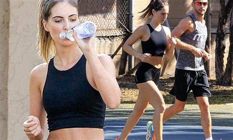 Jenson Button And Girlfriend Brittny Ward Break A Sweat As They
