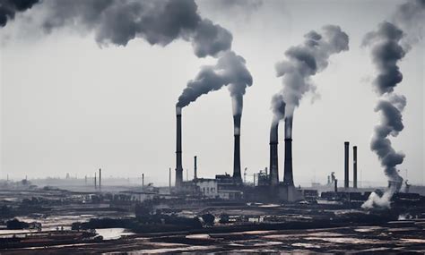 Las Fábricas Contaminan La Naturaleza Con Su Humo Foto Premium