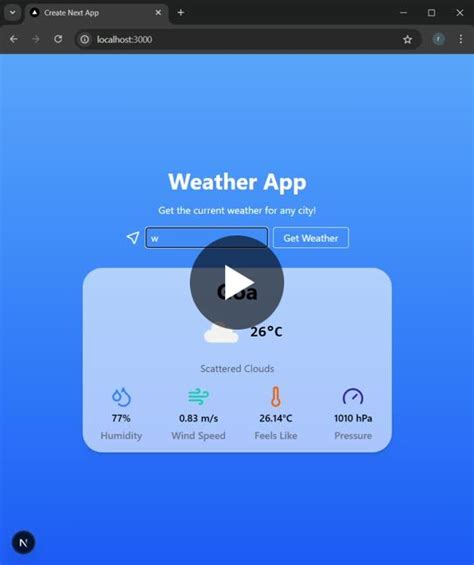 Nextjs Webdevelopment Apis Openweather Geolocation React