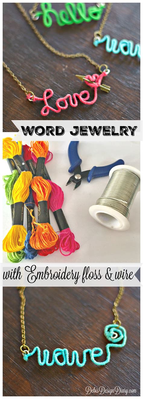 Personalized Wire Word Jewelry Debis Design Diary