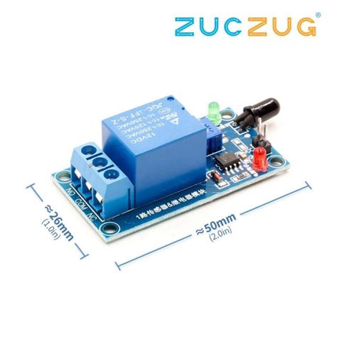 【alizeker Mall】flame Sensor 12v Relay Module Flame Fire Detection Fire