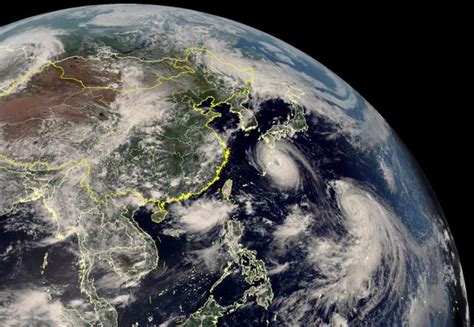从太空看8月21日天气：中西部降雨降温开始，太平洋上双台风共舞 搜狐大视野 搜狐新闻