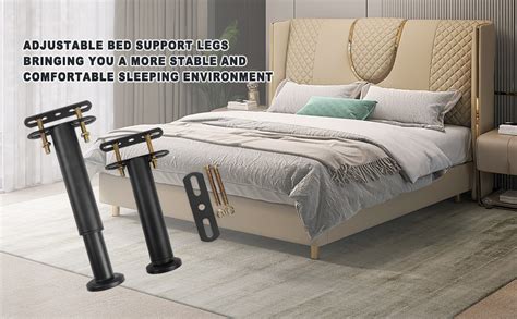 Bed Support Legs Metal Adjustable Legs For Bed Heavy Duty Bed Center Frame Middle