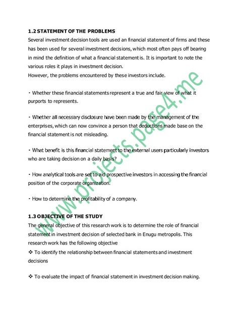 The Role Of Financial Statements In Investment Decisions