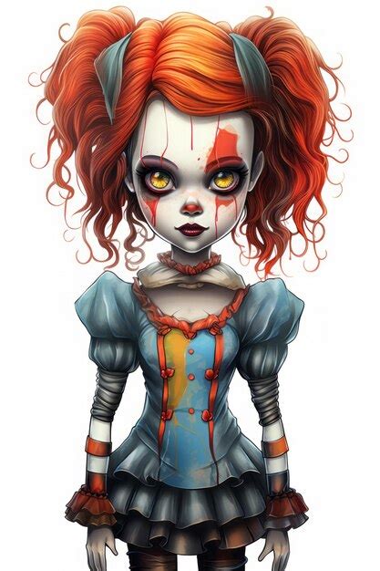 Premium Photo An Illustration Of A Scary Girl With Red Hair