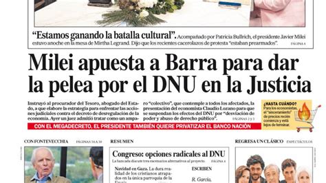 La Tapa Del Diario Perfil Del Domingo 24 De Diciembre De 2023 Perfil