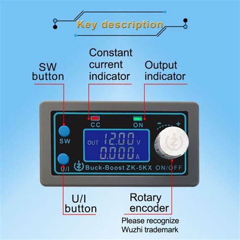 Dc Dc Buck Boost Converter Zk 5kx Cc Cv 06 36v 5a 5v 6v 12v 24v 80w